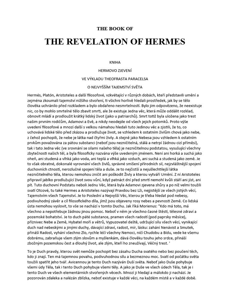The Revelation of Hermes | PDF
