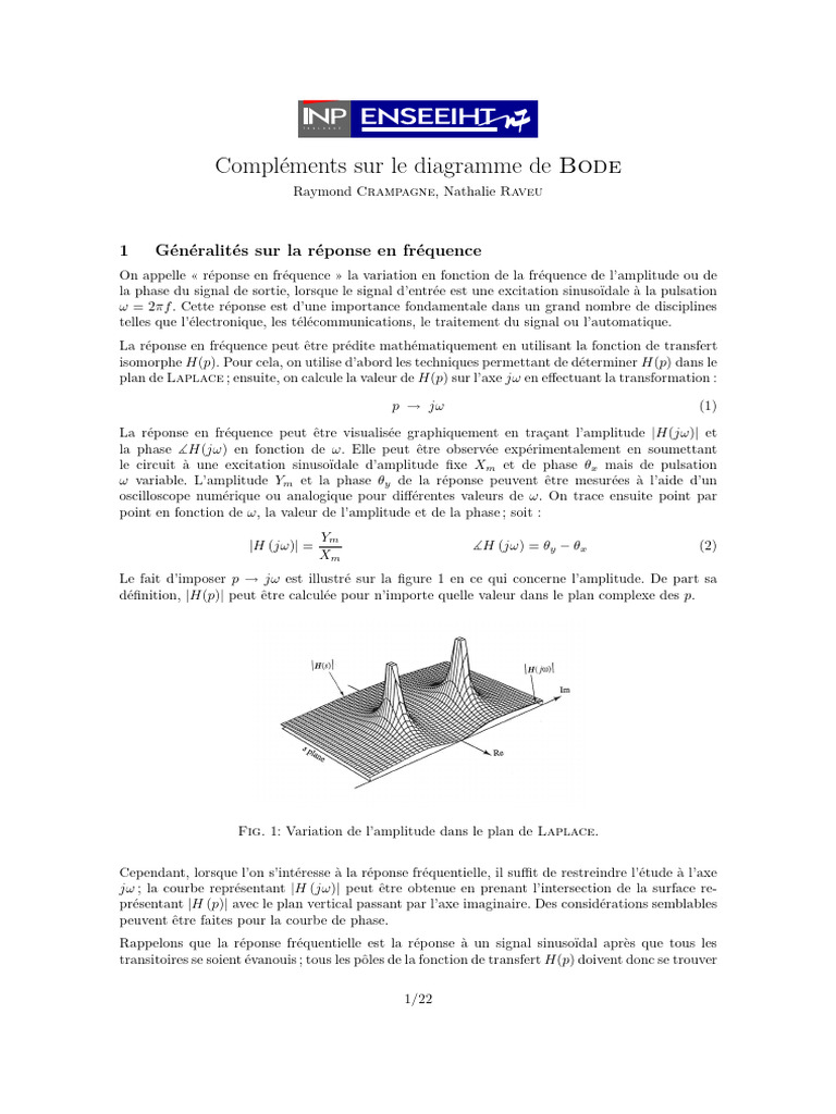 Compléments sur le diagramme de Bode | PDF | Fréquence | Fonction ...