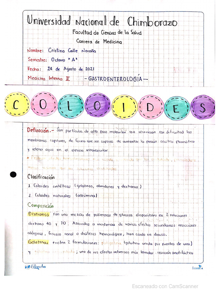 Coloides y Cristaloides | PDF