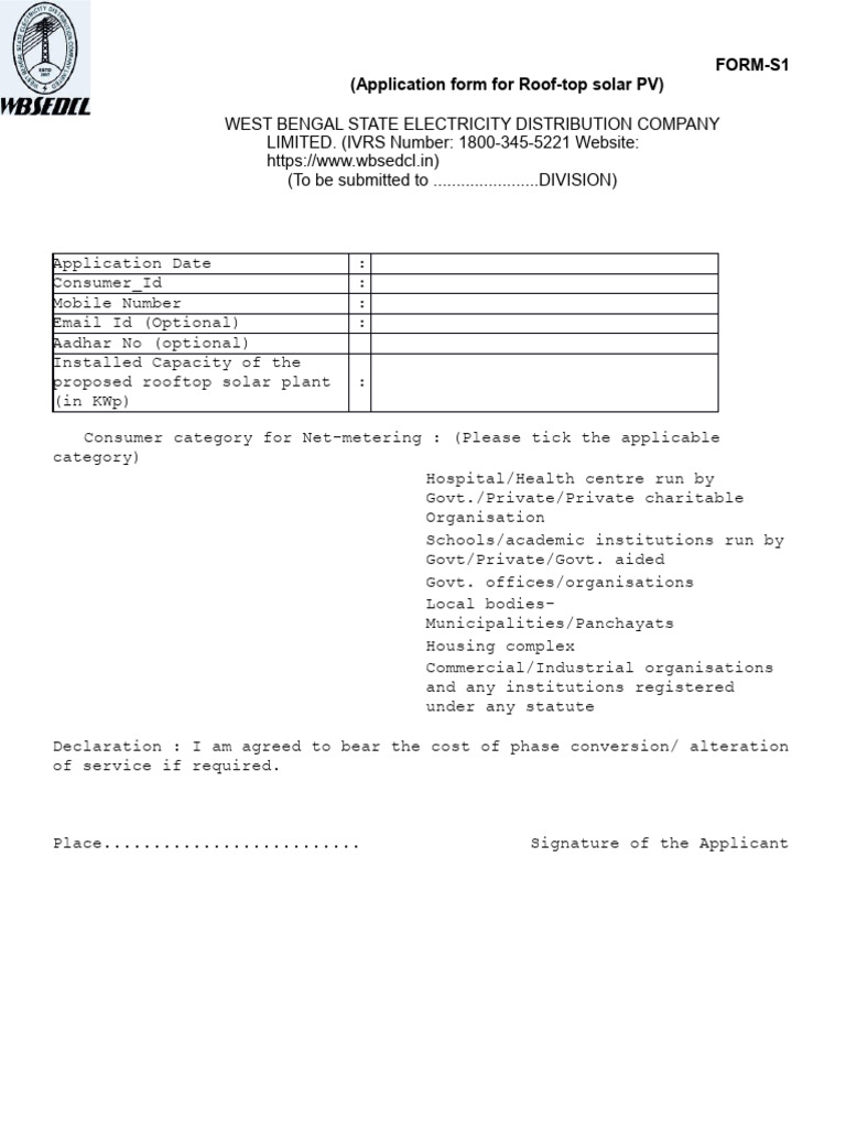 Application Form S1 | PDF