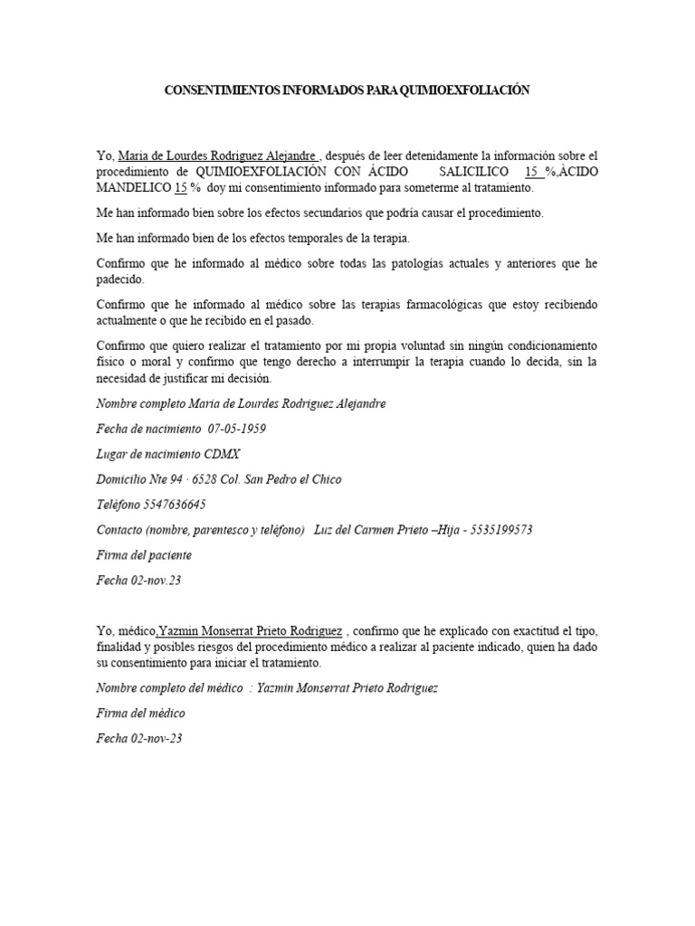 Consentimientos Informado | PDF