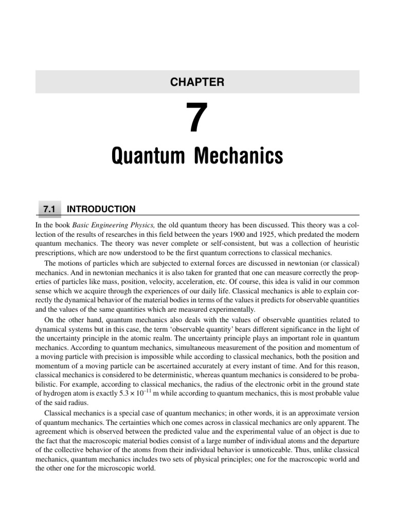 Quantum Mechanics | PDF