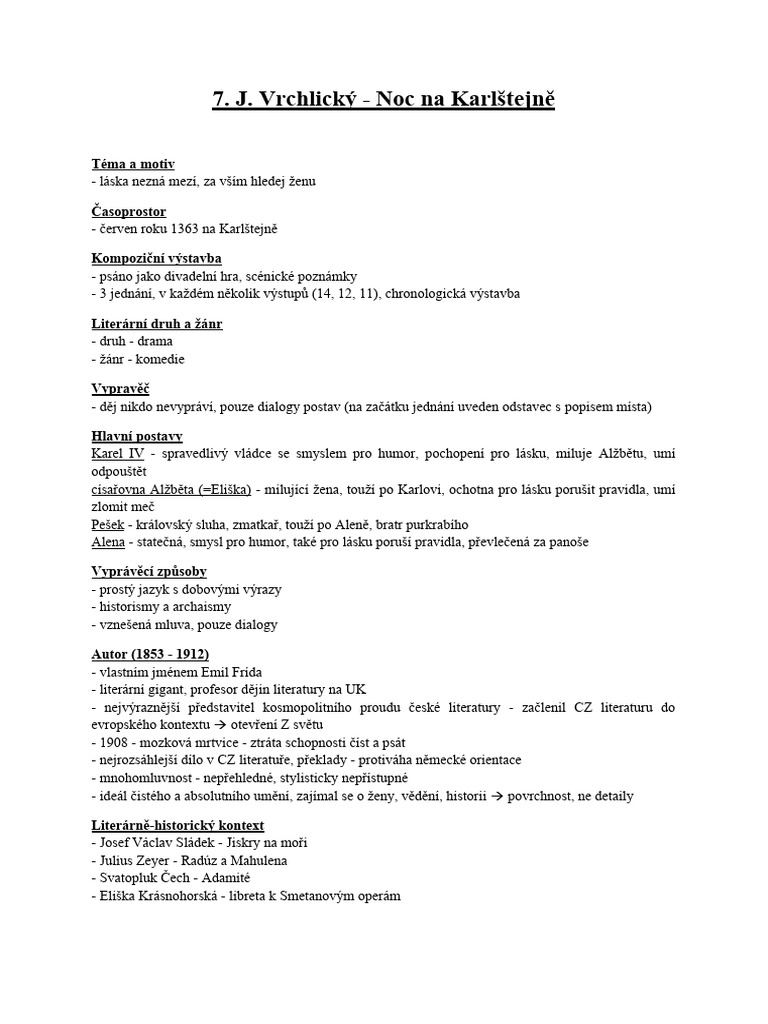 Noc Na Karlštejně | PDF