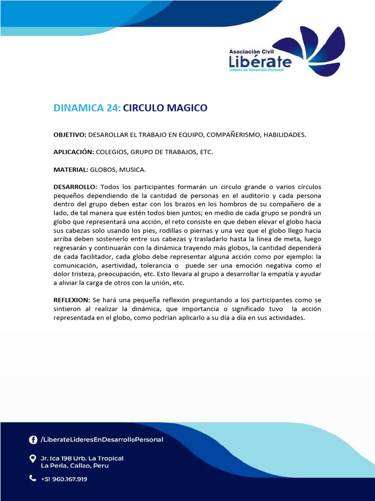DINAMICA 24. - EL CIRCULO MAGICO | PDF
