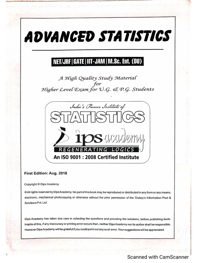Advance Statistics | PDF