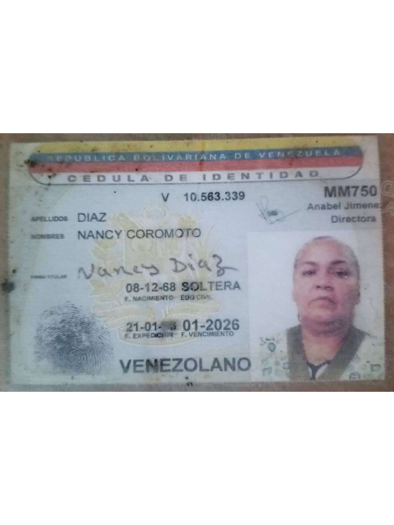 Cedula Nancy Diaz Pdf