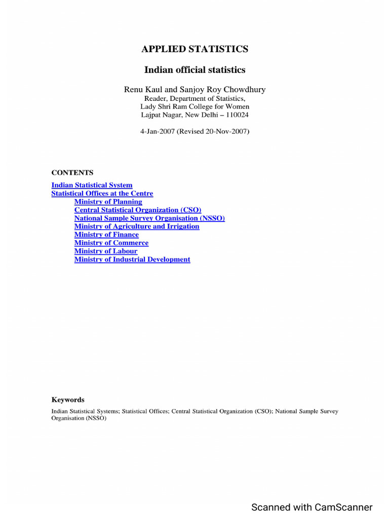 Applied Statistics | PDF