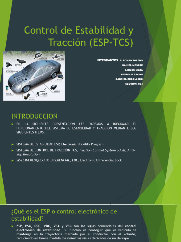Esp Tcs 161114225309 | Descargar gratis PDF | Sistema de freno antibloqueo | Transporte