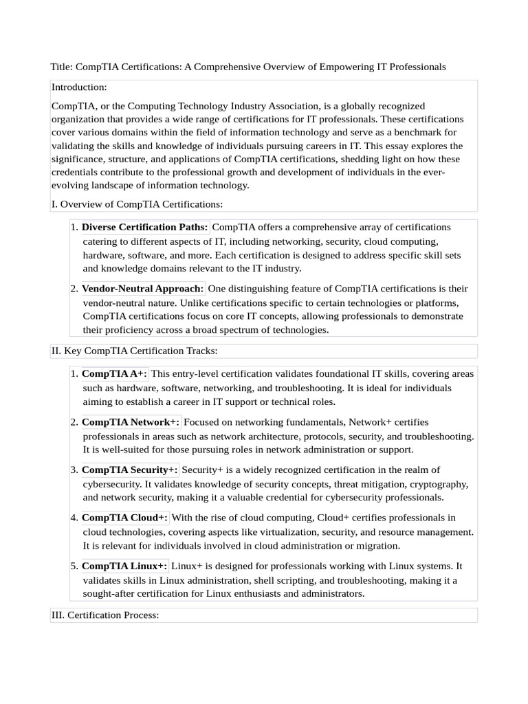 Comptia Notes | PDF | Comp Tia | Computer Security