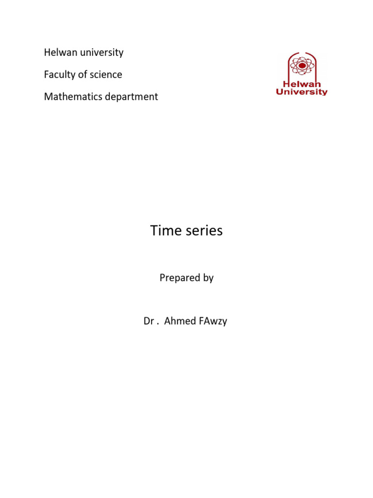 Time Series Analysis Book | PDF | Time Series | Autoregressive ...