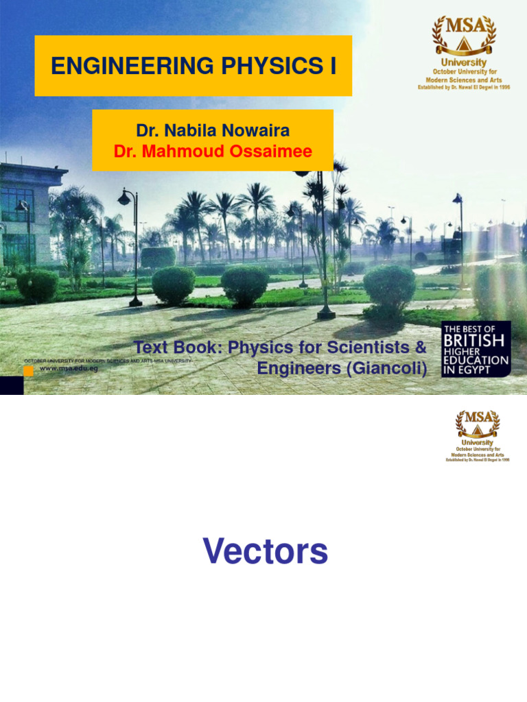 02 Vectors Pdf Euclidean Vector Physics