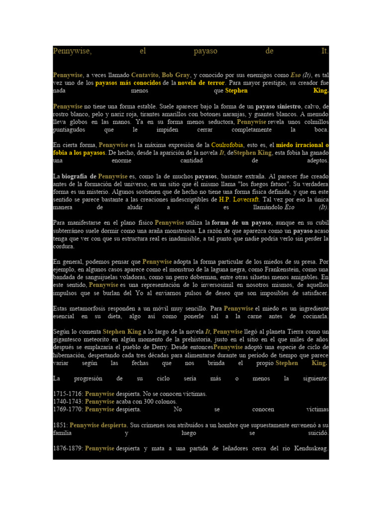 Pennywise | PDF