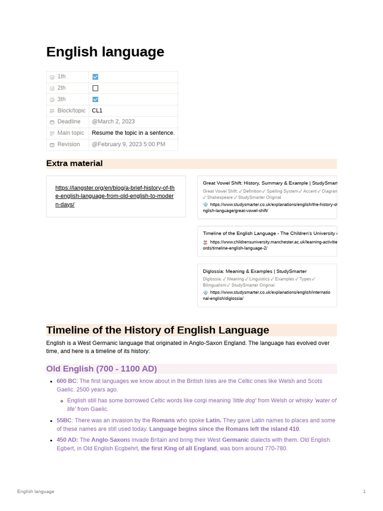 English Language | PDF | English Language | German Language