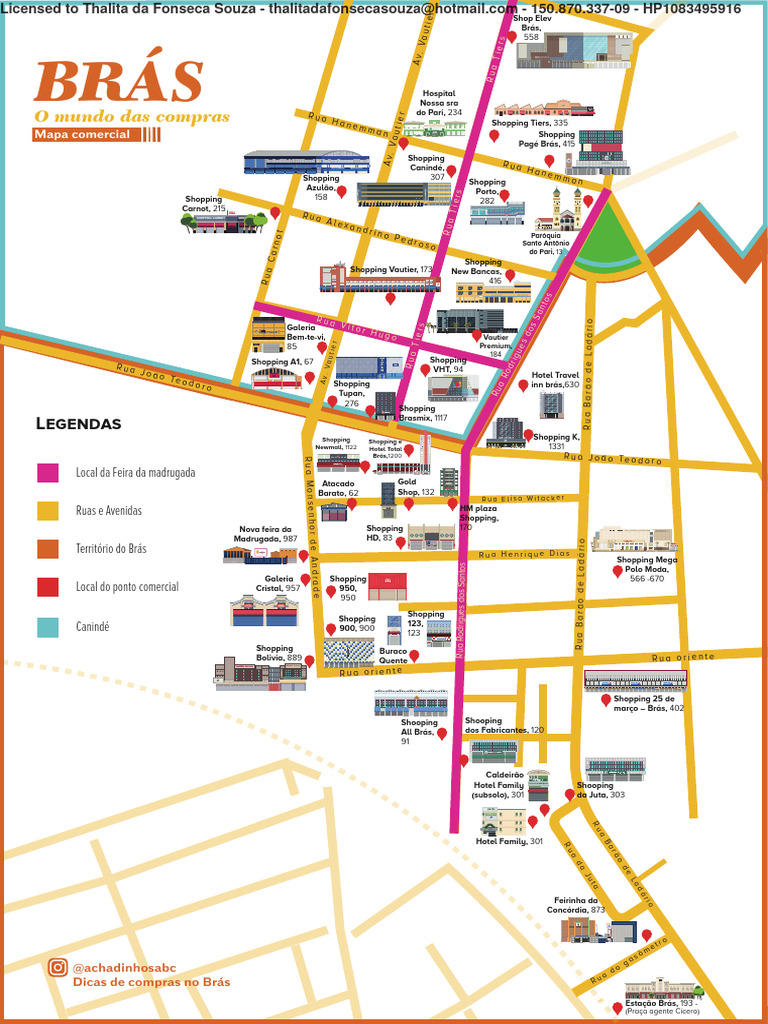 Mapa Comercial do Brás, SP | PDF