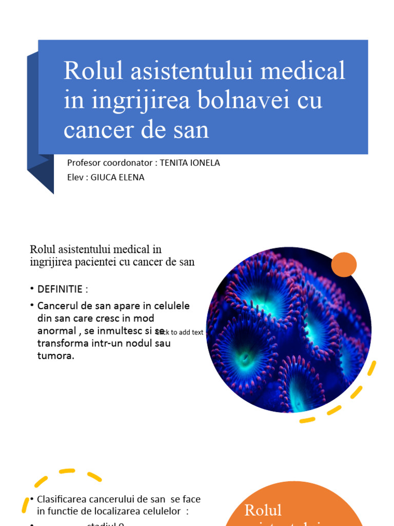 Prezentare PROIECT CANCER DE SAN | PDF