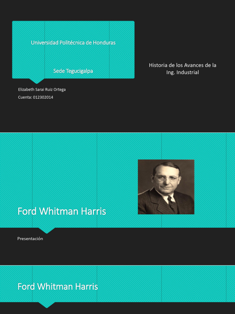Ford Whitman Harris | PDF