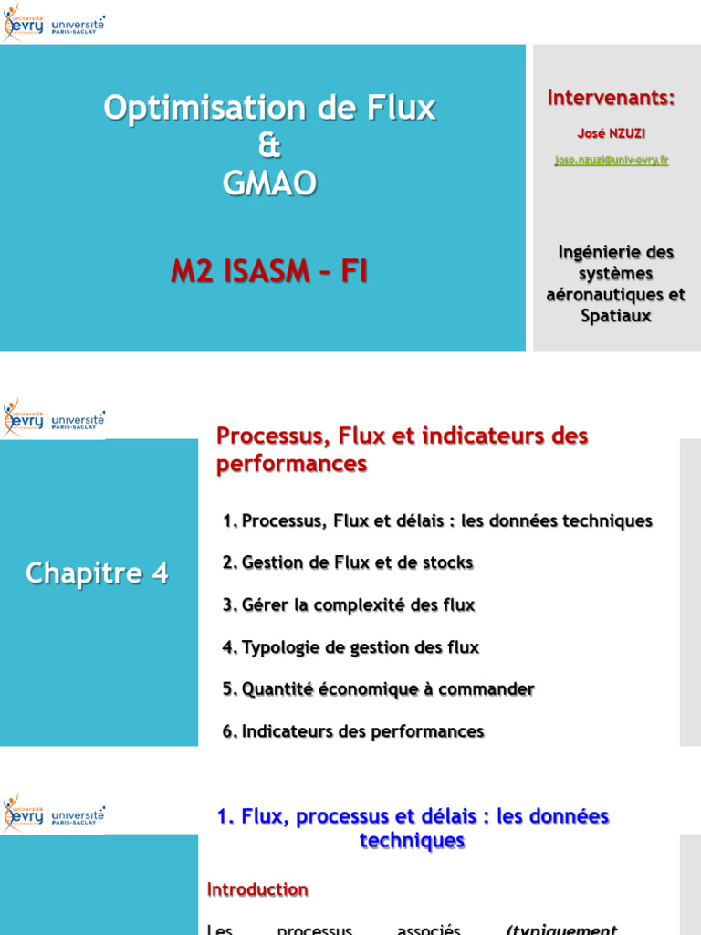 Optimisation des Flux en GMAO Logistique | PDF | Logistique | Inventaire