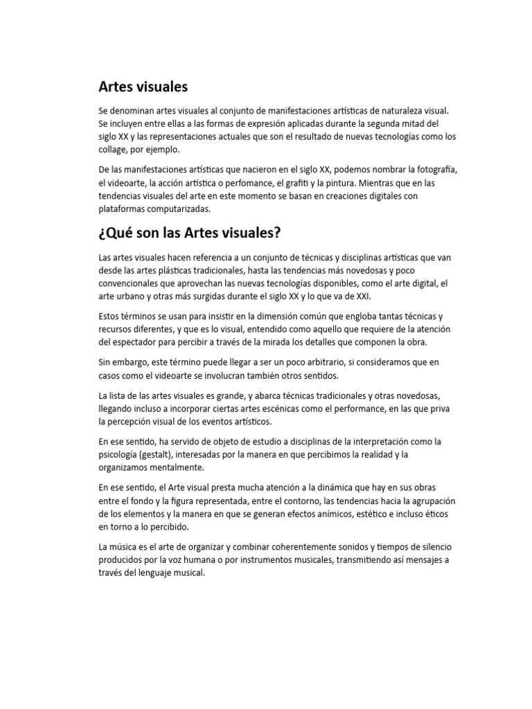 Artes Visual, Escenico y Musical | PDF | Bailes | Sonido