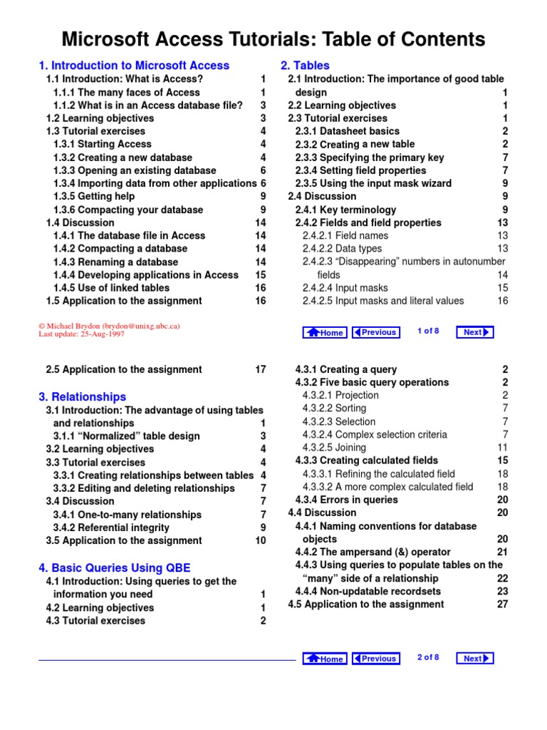 MS Access | PDF | Microsoft Access | Databases