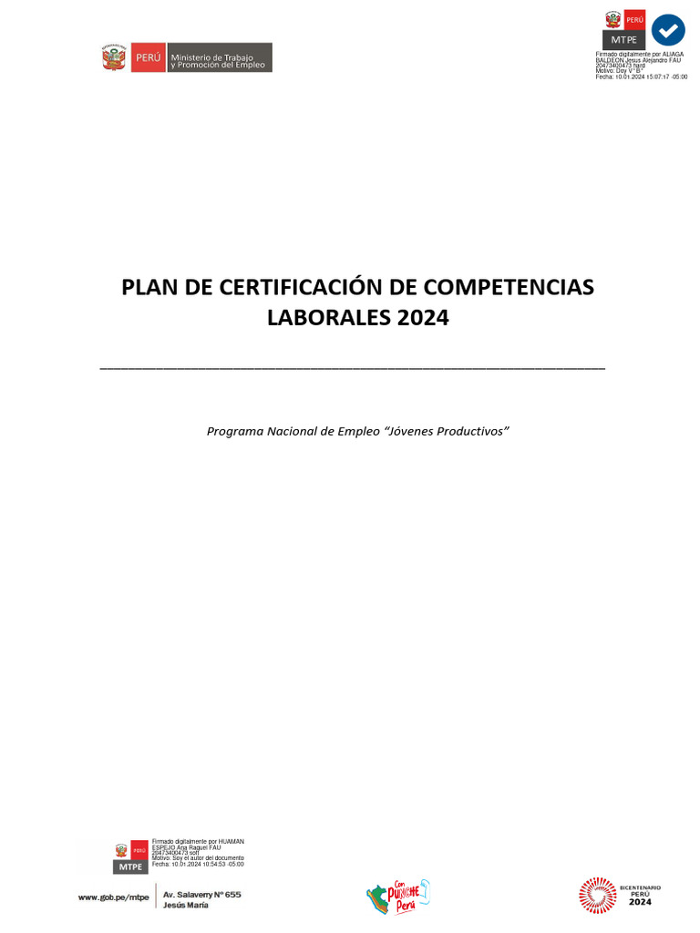 PLAN DE CCL 2024 - Version 10.01.24 F F 1 | PDF | Producto Interno ...