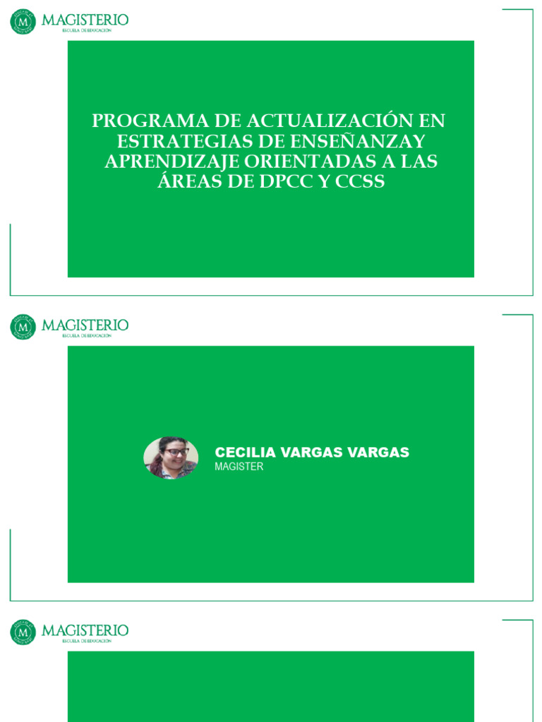 Programa de Actualizaciónestrategias de Enseñanza y Aprendizaje Orientadas A Las Áreas de DPCC ...