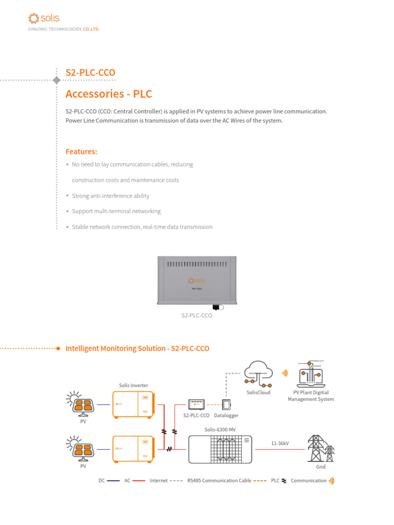 Solis Datasheet S2-PLC-CCO Global V3,4 2023 08 | PDF | Electric Power ...