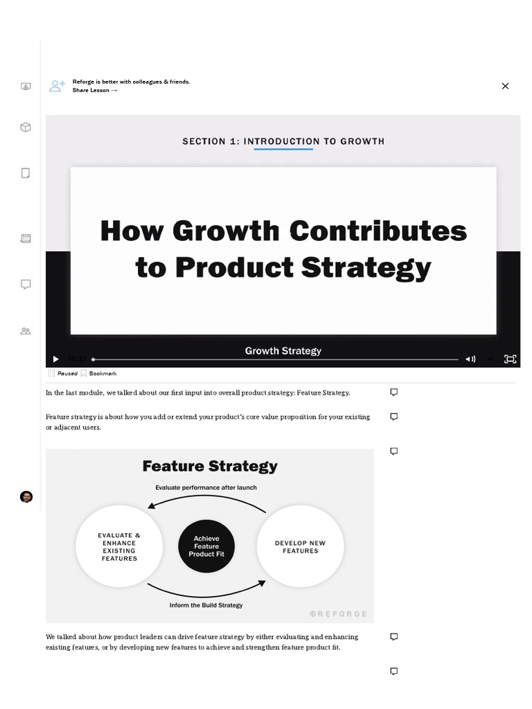 Reforge - How Growth Contributes To Product Strategy | PDF ...