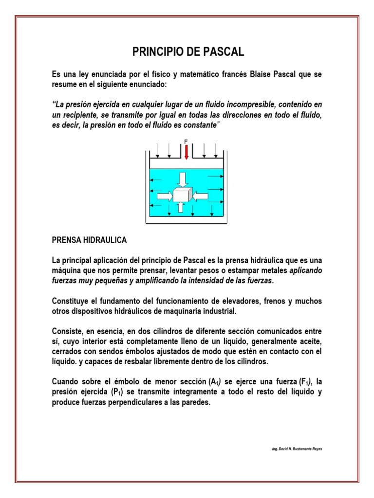 2 Principio de Pascal | Descargar gratis PDF | Ingeniero civil | Mecánica