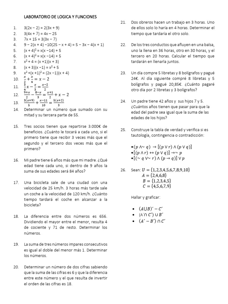 Laboratorio de Ecuaciones | PDF