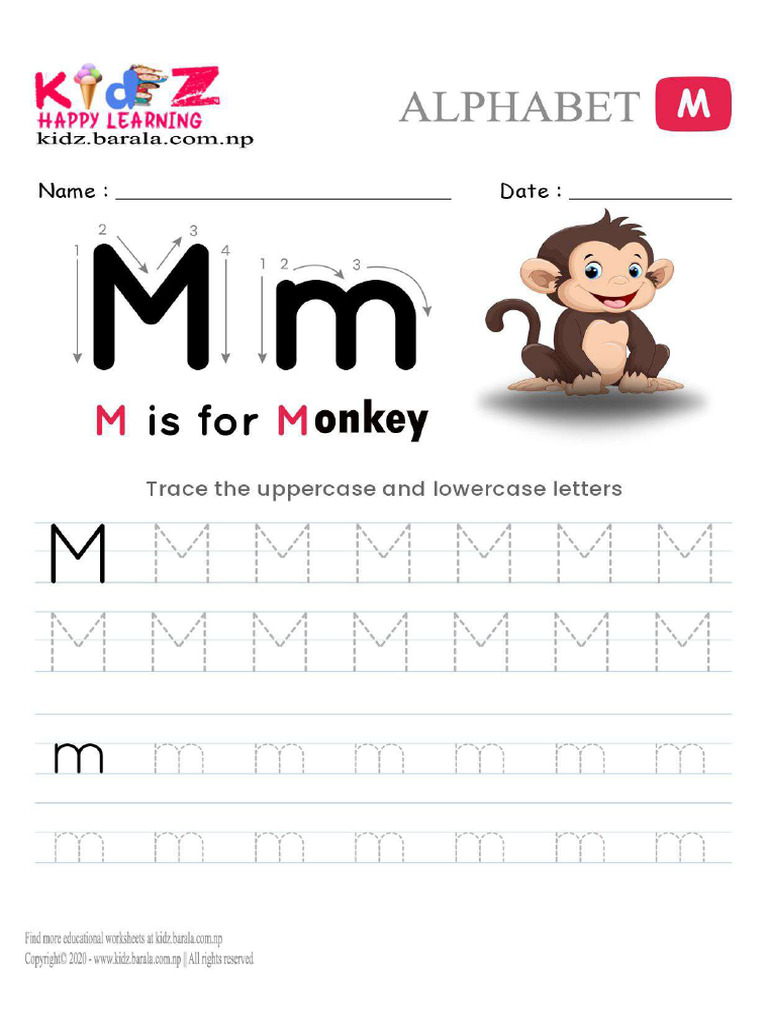 English Alphabet M | PDF