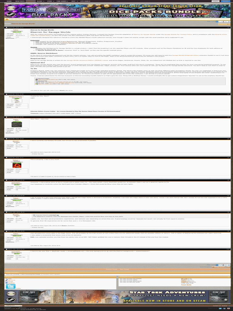 Eberron For Savage Worlds | PDF | Internet Forum | Computing