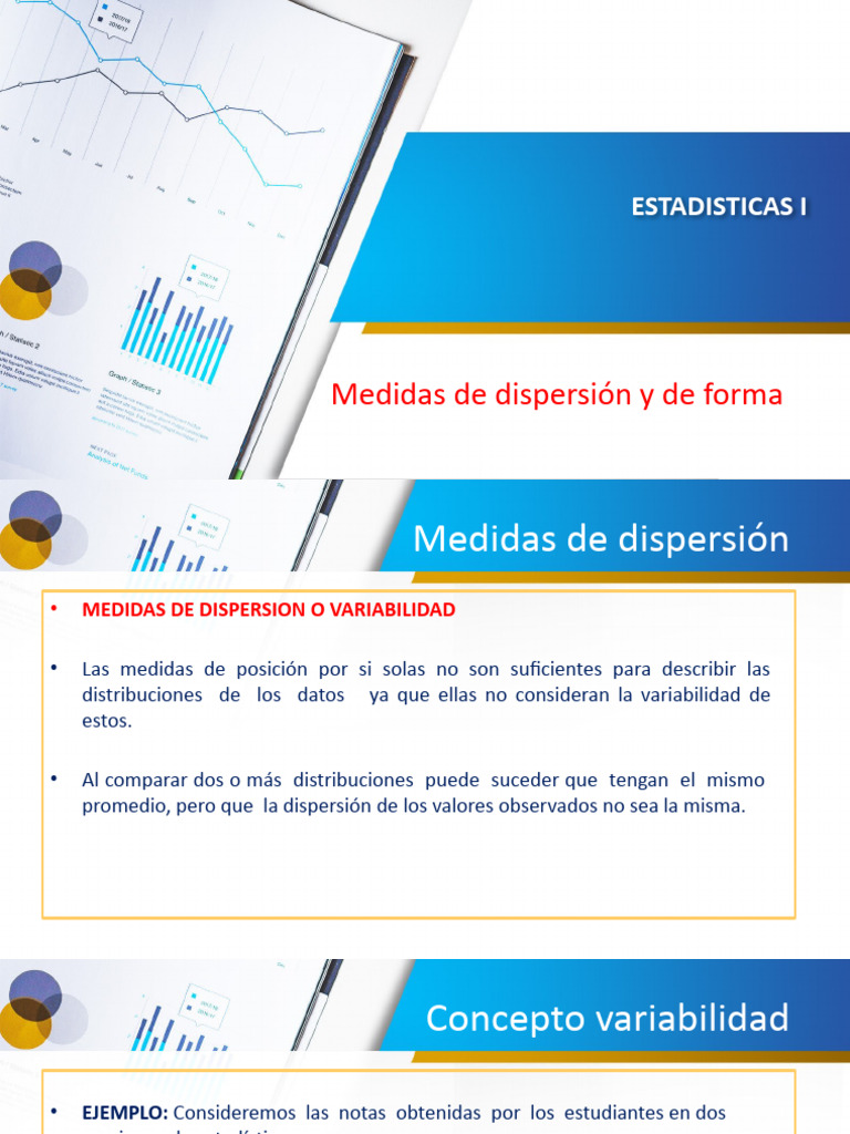 Medidas de Dispersiã N | PDF | Oblicuidad | Diferencia