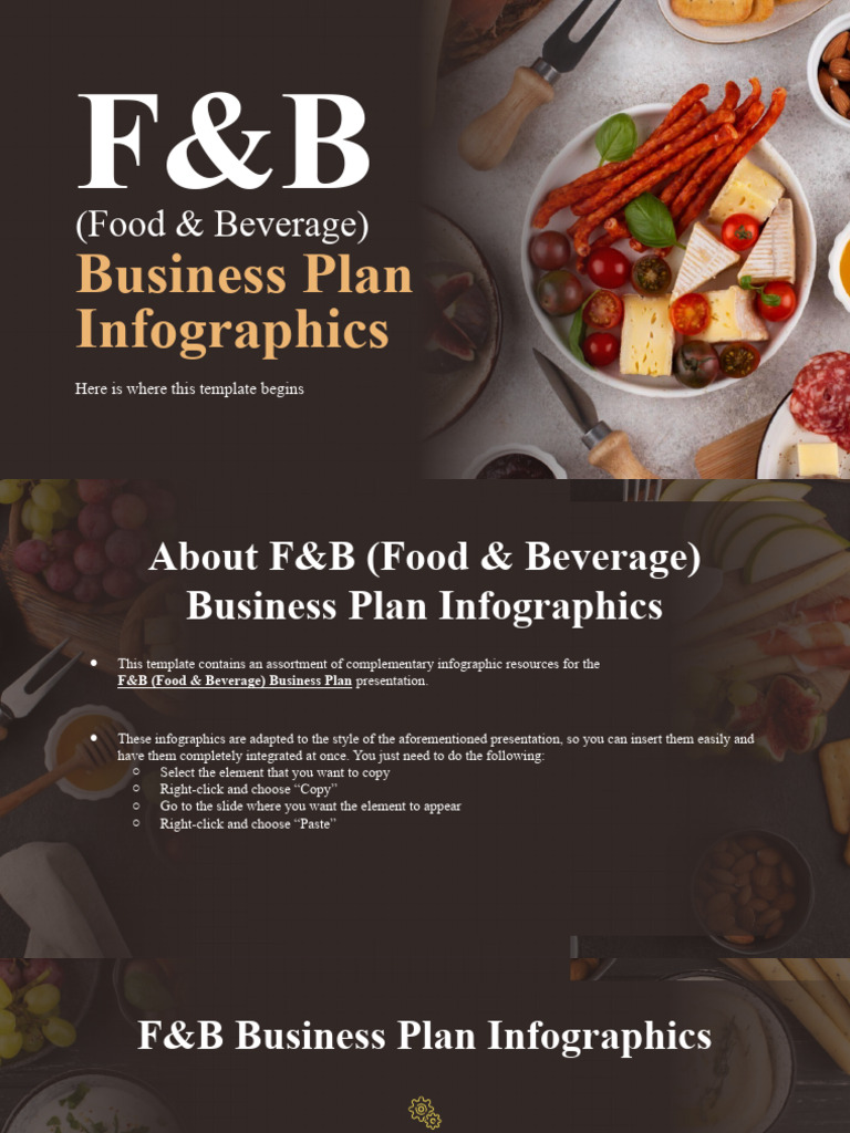 F&B (Food & Beverage) Business Plan Infographics by Slidesgo | PDF | Planets | Planets In Astrology