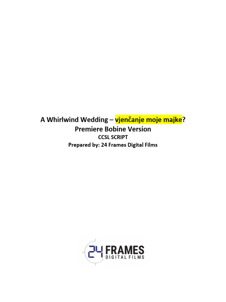 Whirlwind Wedding, A | PDF