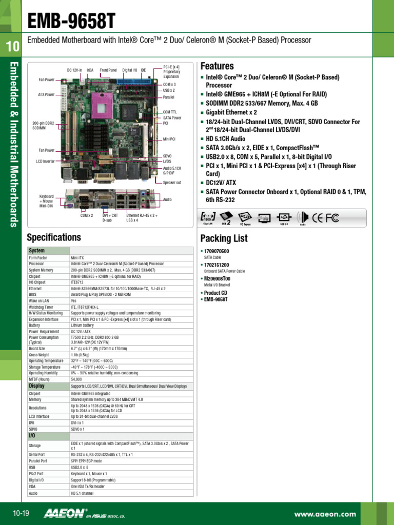 Emb 9658t Datasheet | PDF | Information And Communications Technology ...