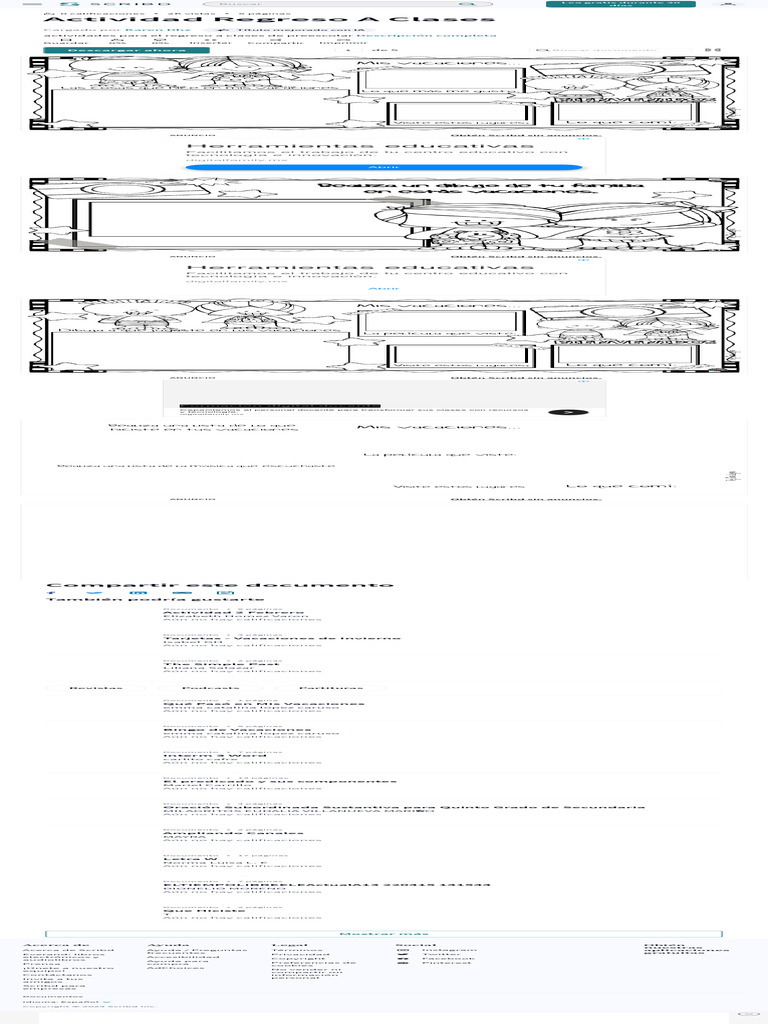 Actividad Regreso A Clases PDF | PDF