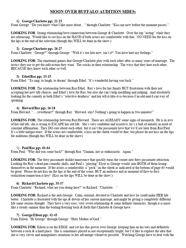 Audition Sides for Actors | PDF