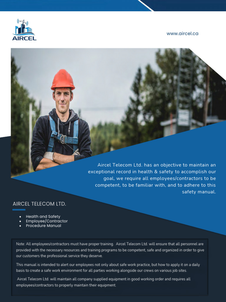 Aircel Telecom LTD - Health & Safety - Employee Handbook | PDF | Harassment | Hyperthermia