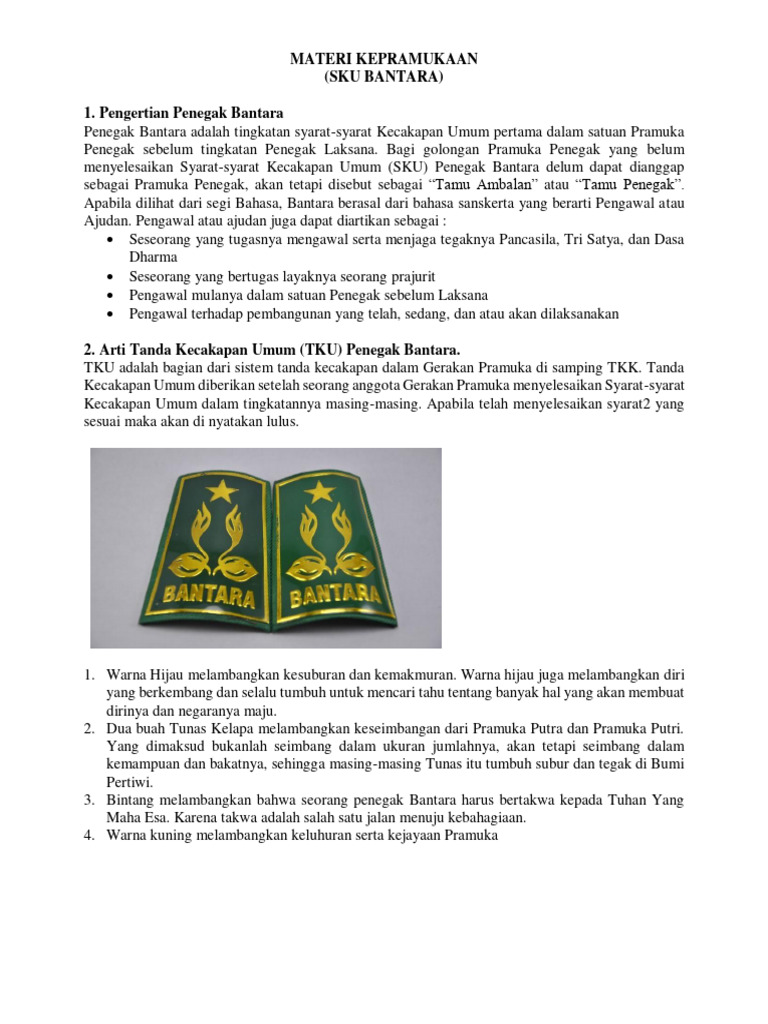 Materi SKU Bantara Pramuka | PDF | Perjalanan