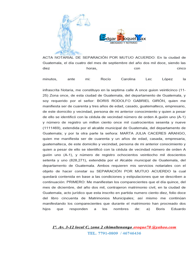 carta poder | PDF | Matrimonio | Pensión alimenticia