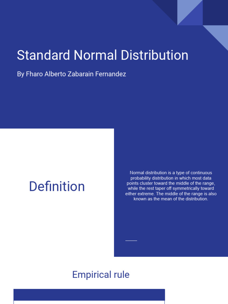 Understanding Standard Normal Distribution | PDF