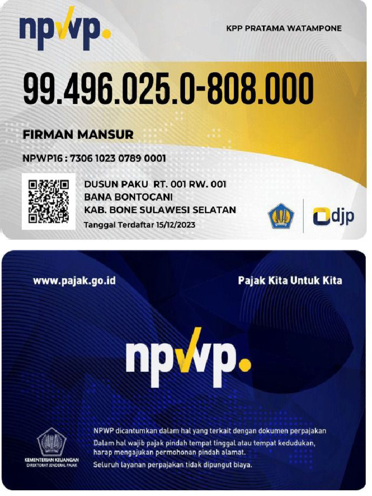 NPWP Firman | PDF