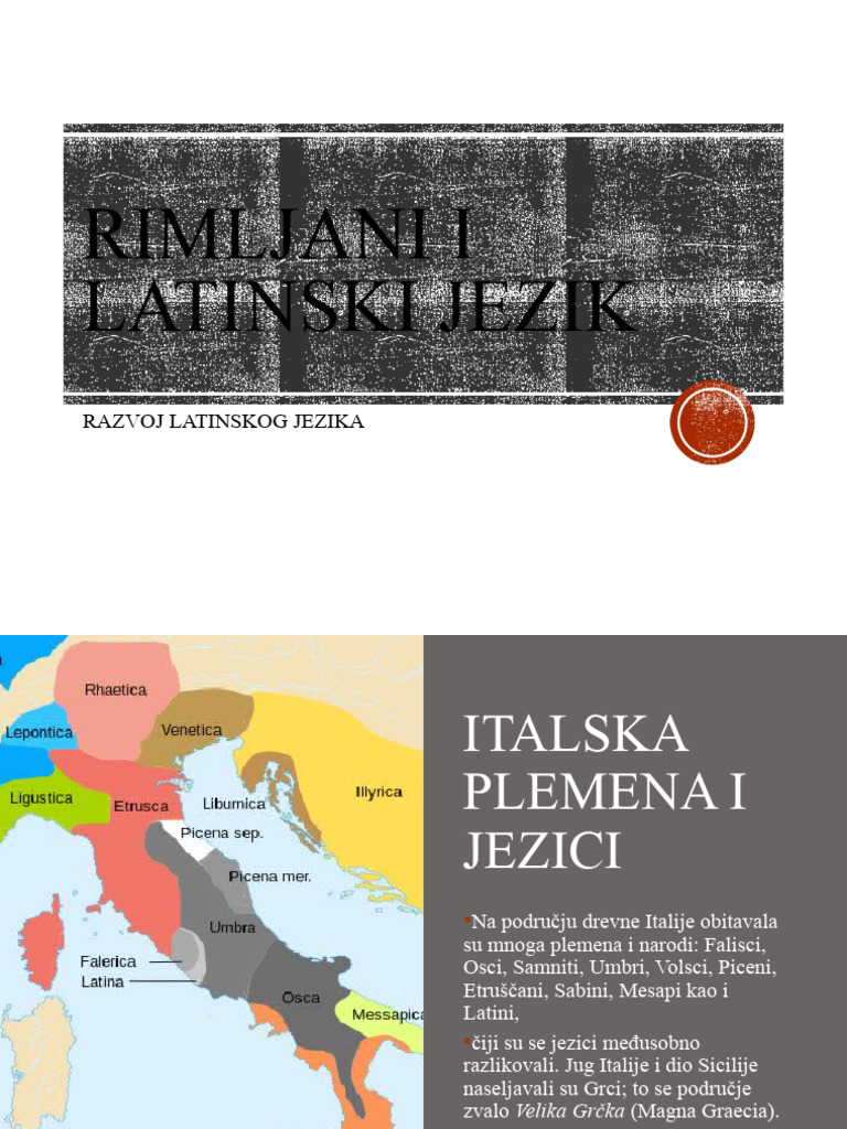 Rimljani I Latinski Jezik | PDF