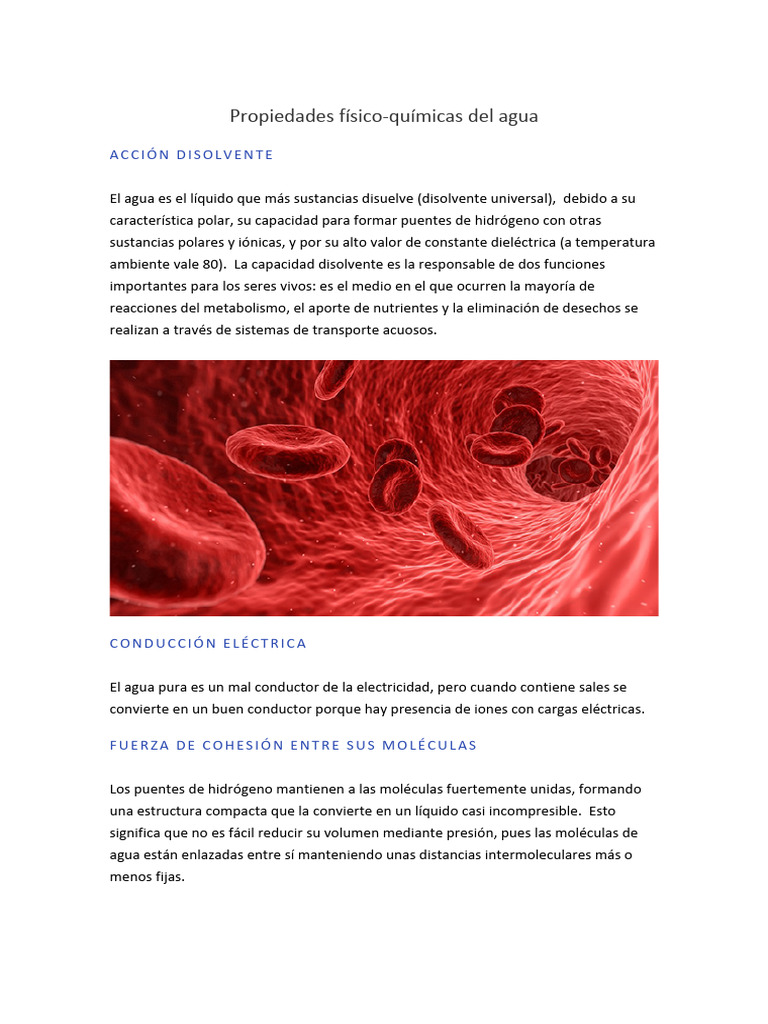 Propiedades Del Agua | PDF | Propiedades del agua | Ciencias fisicas