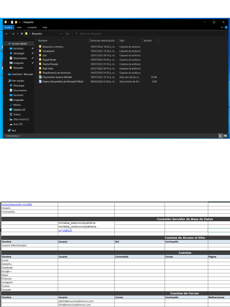 Capturas de Pantalla Respaldo Marisol | PDF