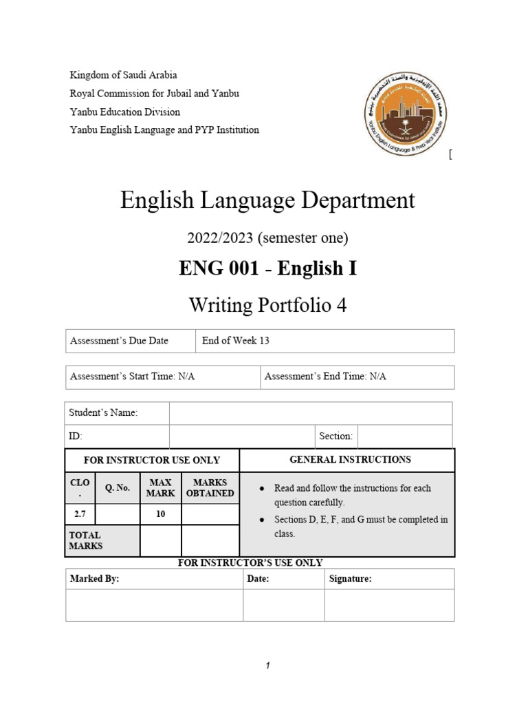 Writing Portfolio 4 | PDF | English Language | Paragraph