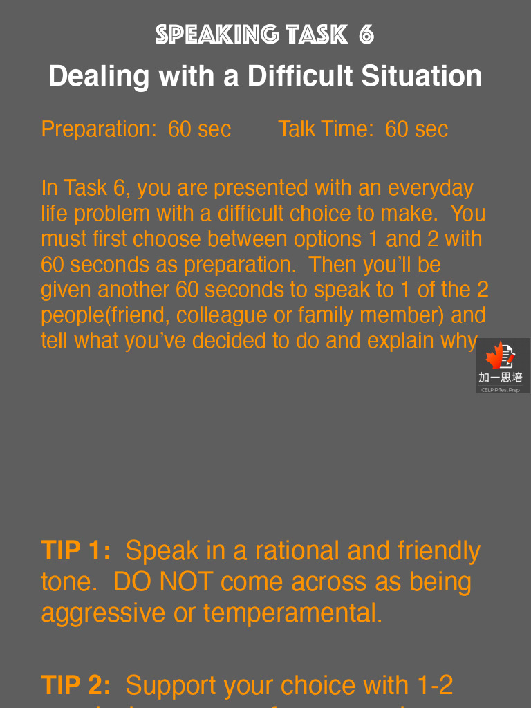 Speaking Task 6 B (12.13 AM) | PDF