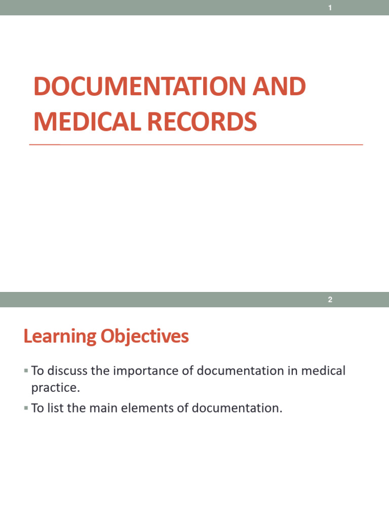 Importance of Medical Documentation | PDF | Medical Diagnosis | Health Care