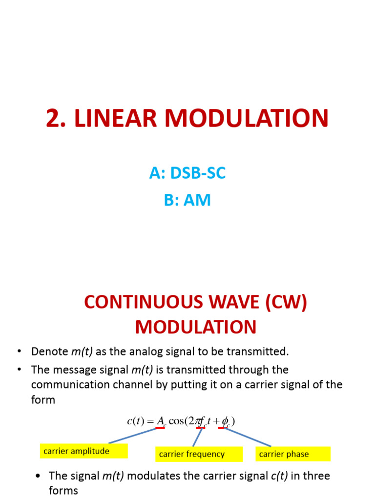 Cc441 Lecture Pdf Modulation Information And Communications