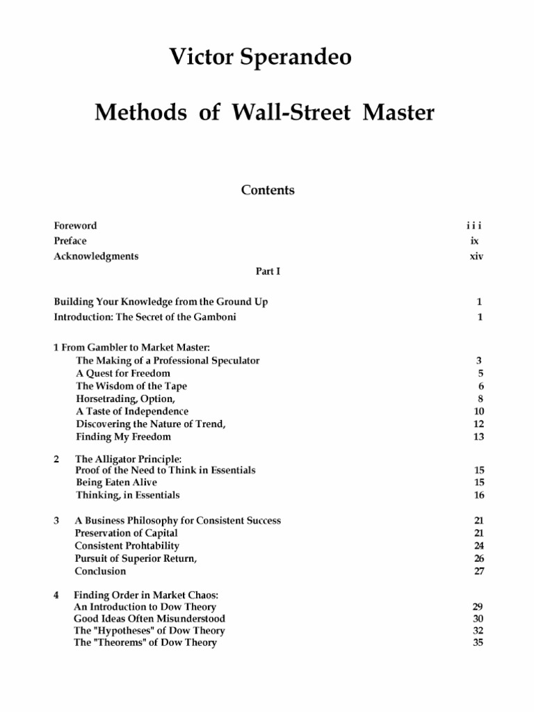 Trader Vic Methods of A Wall Street Master (Victor Sperandeo, T ...